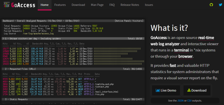 GoAccess Web Log Analyzer Installation on CentOS